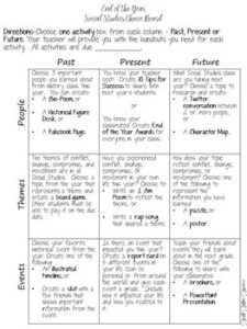 END OF THE YEAR ACTIVITIES FOR SECONDARY SOCIAL STUDIES - Social ...