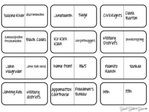 Texas History Game for Civil War and Reconstruction Review - Social ...