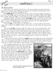 Texas in World War 1 DOODLE NOTES Activity for Texas History 7th Grade ...