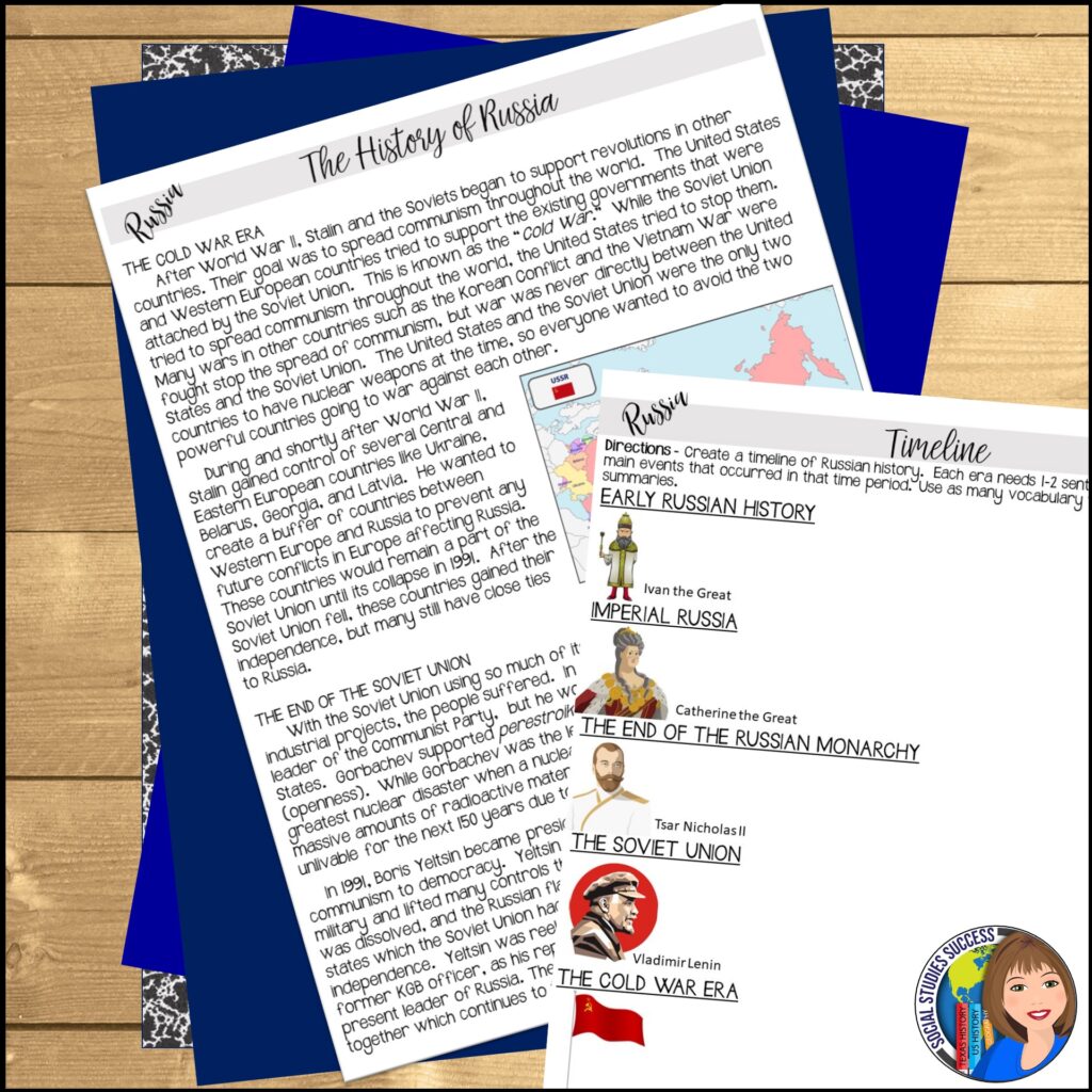 Russia Bundle of Activities - Social Studies Success