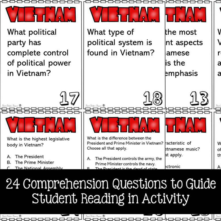 Vietnam Scavenger Hunt and Gallery Walk Activity - Social Studies Success