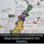 13 Colonies Annotated Map Group Project for 5th Grade Social Studies ...