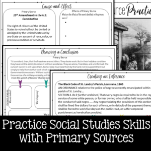Reconstruction Primary Source Practice - Social Studies Success